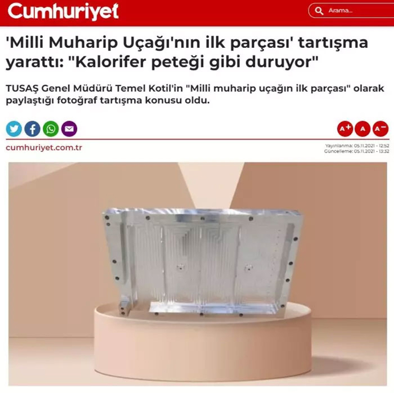 KAAN uçtu Fondaş sustu: Kalorifer peteği uçtu - TRHaber