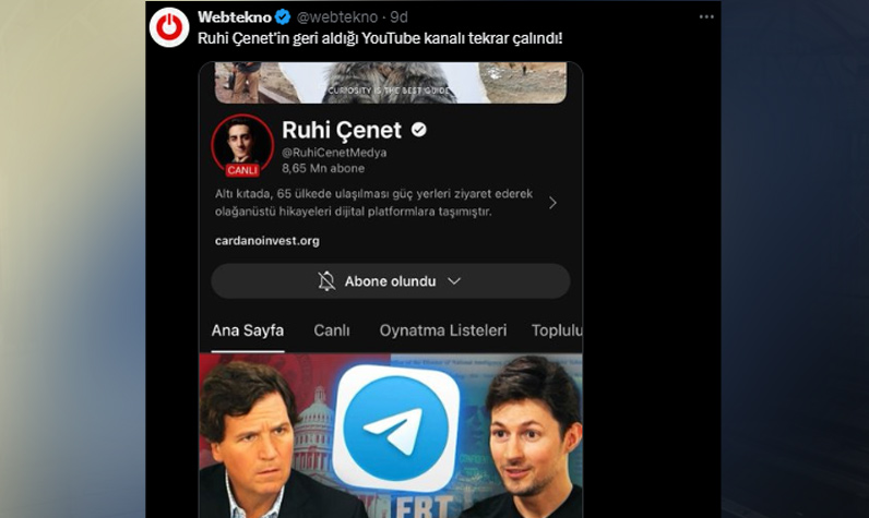 Ruhi Çenet'in YouTube kanalı tekrardan mı çalındı 17 Nisan? Ruhi Çenet ...