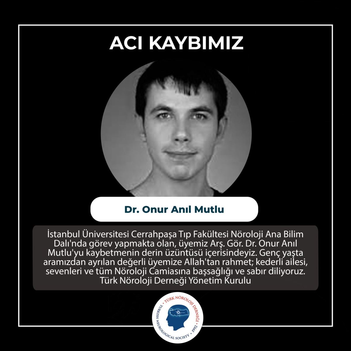 Onur Anıl Mutlu neden öldü? Dr. Onur Anıl Mutlu'nun hastalığı neydi? - TRHaber