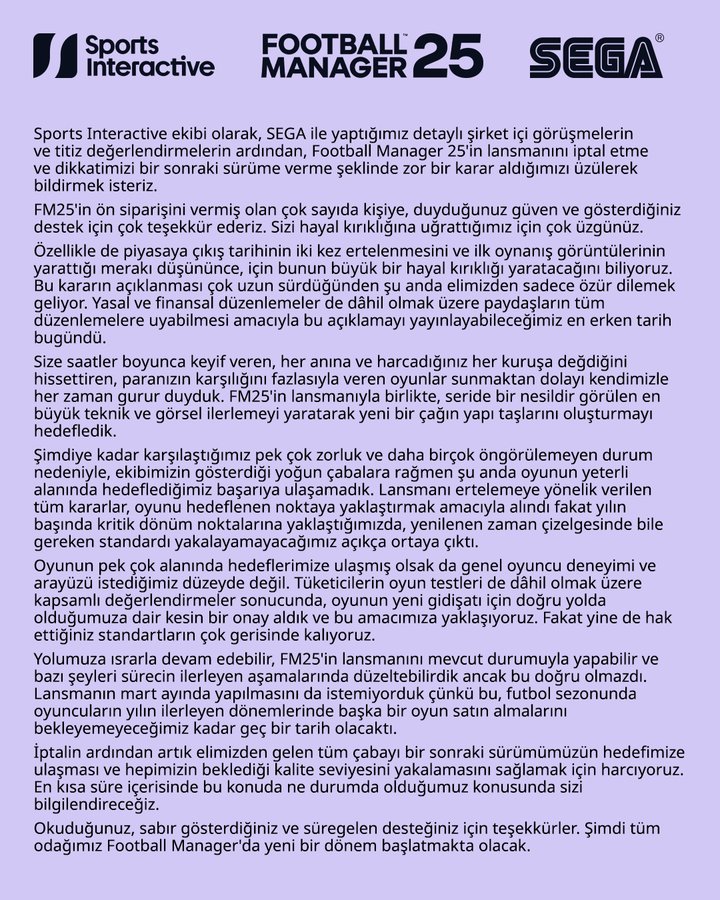 Football Manager 2025 iptal mi edildi? FM25 ne zaman çıkacak? - TRHaber