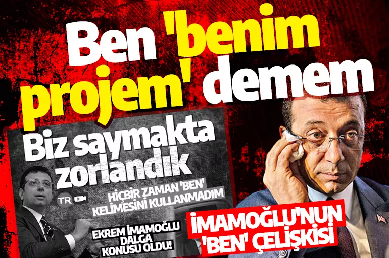İmamoğlu: Ben "benim projem" demem! - TRHaber