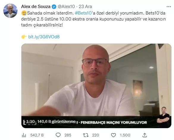 Bahis reklamı yapan Alex de Souza'ya tepkiler çığ gibi! Heykeli ...