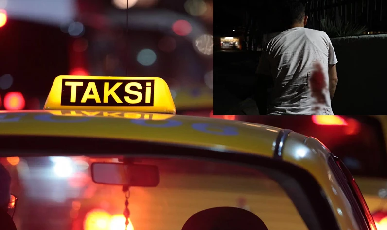 Takside dehşet anları: Aldığı cevabı beğenmedi: Şoförün sırtına makas ...