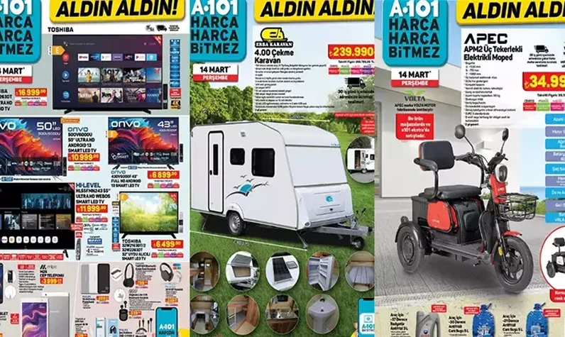 A101'e çekme karavan geliyor! 12 Mart A101 aktüel kataloğu satışa çıktı ...