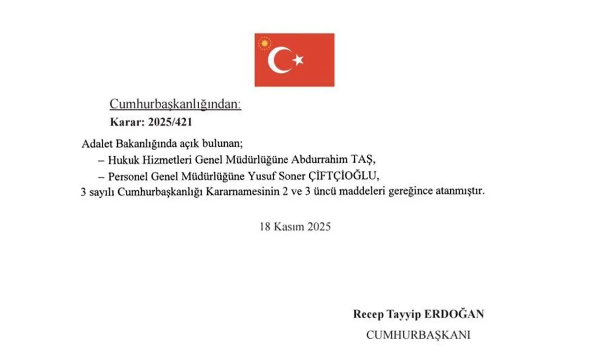 Adalet Bakanlığı Personel Genel Müdürü Yusuf Soner Çiftçioğlu kimdir ...