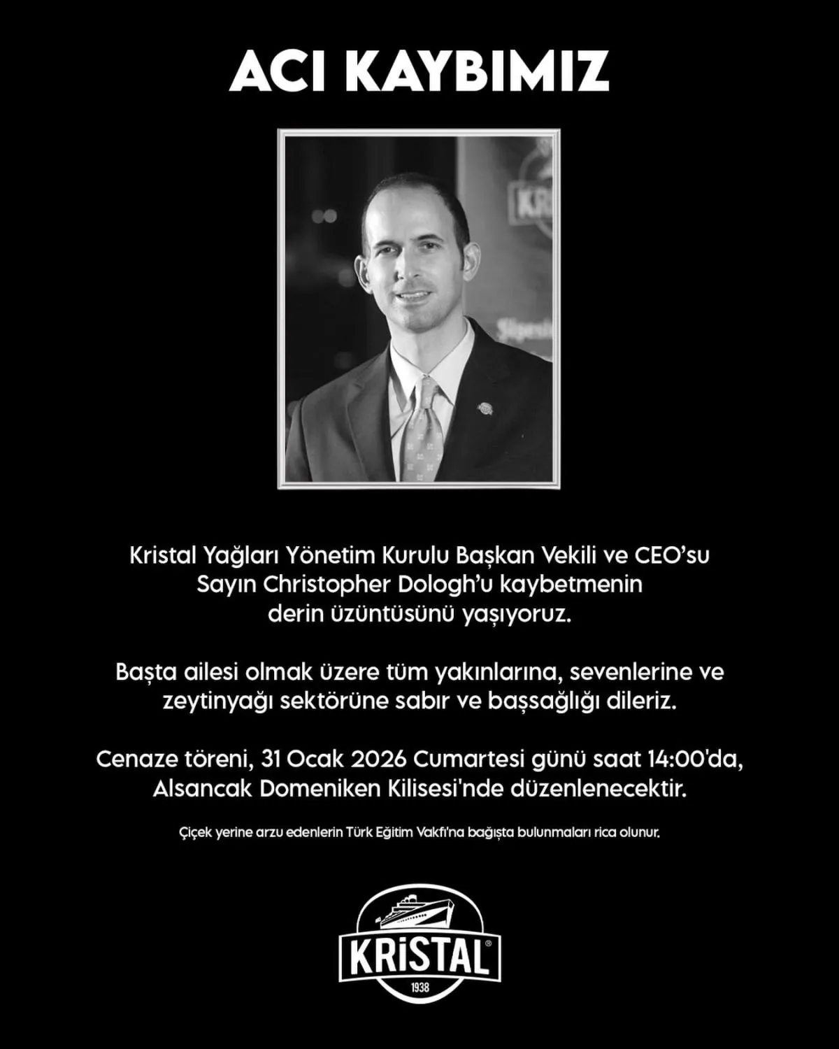 Kristal Yağları CEO'su kimdir? Christopher Dologh neden öldü? - TRHaber